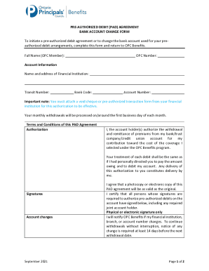 Fillable Online Pre-authorized debit (PAD) form - M6940 - Canada Life ...