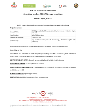 Fillable Online Call for expressions of interest Consulting service -KCCA Fax Email Print ...