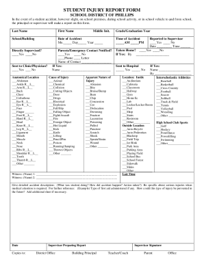 Fillable Online EMPLOYEE INJURY REPORT FORM Fax Email Print - pdfFiller
