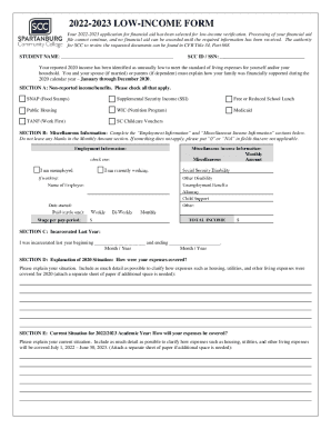 Fillable Online LOW INCOME FORM Fax Email Print - pdfFiller