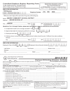 Fillable Online Centralized Employee Registry Reporting Form Fax Email ...