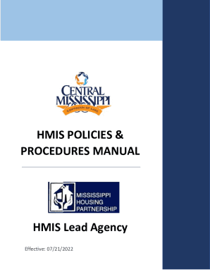 Fillable Online HMIS Policies, Procedures, and Grant Monitoring Forms ...