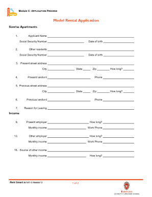 Fillable Online Apartment Application: Why Do They Need So Much Info ...