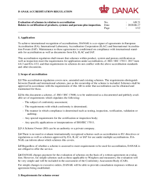 Fillable Online www2 danak ACCREDITATION TO INSPECTION - DANAK Fax ...