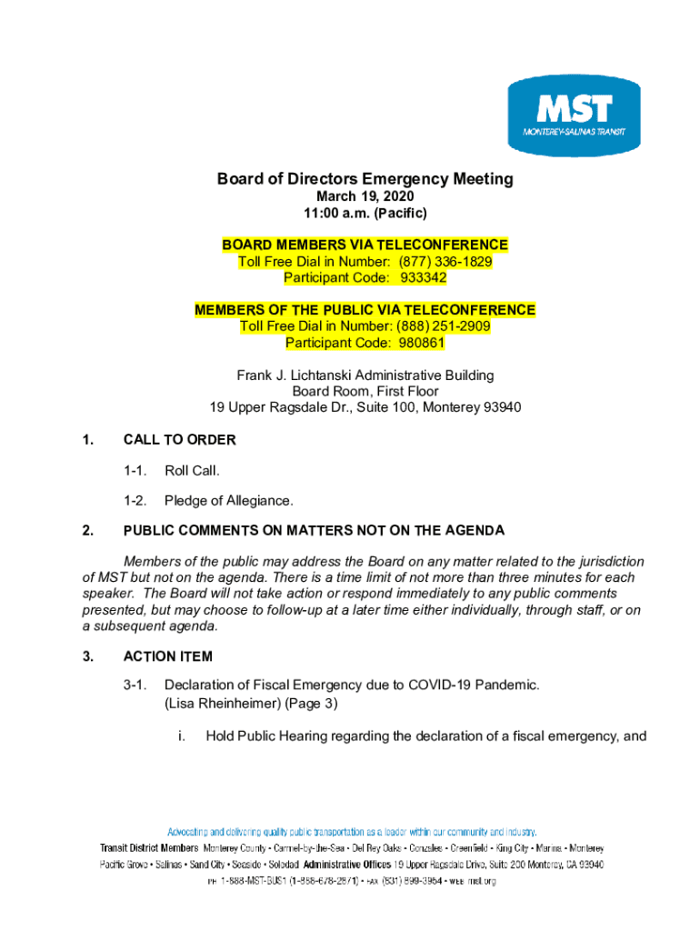 Fillable Online BOARD MEMBERS VIA TELECONFERENCE Fax Email Print ...