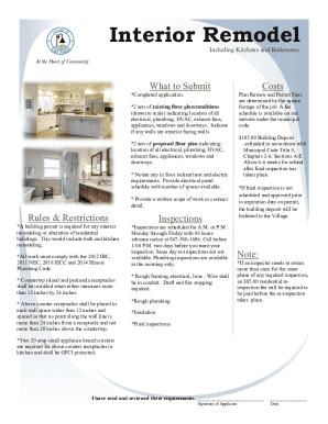 Fillable Online Residential Bathroom Remodel Requirements and Sample ...