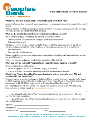 Fillable Online Consent Form for Overdraft Services - Heritage Bank ...