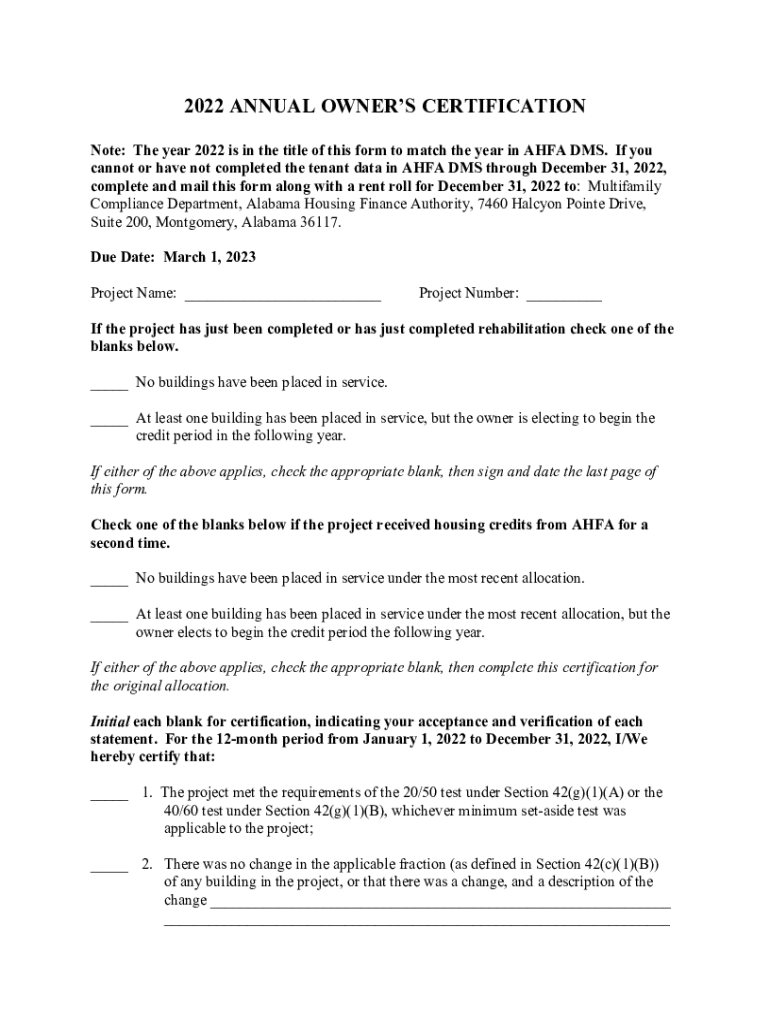 Fillable Online OWNER'S CERTIFCATE OF CONTINUING PROGRAM ... Fax Email ...