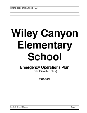Fillable Online School Model Emergency Operations Plan Fax Email Print ...