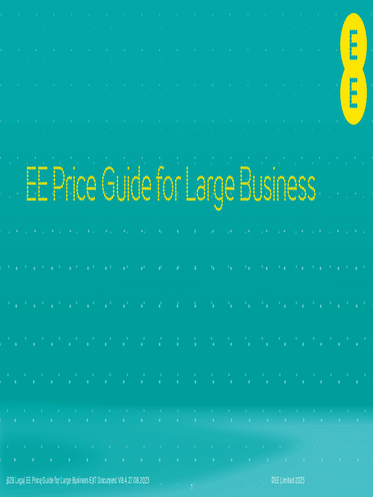 Fillable Online EE Price Guide for Large Business Fax Email Print ...