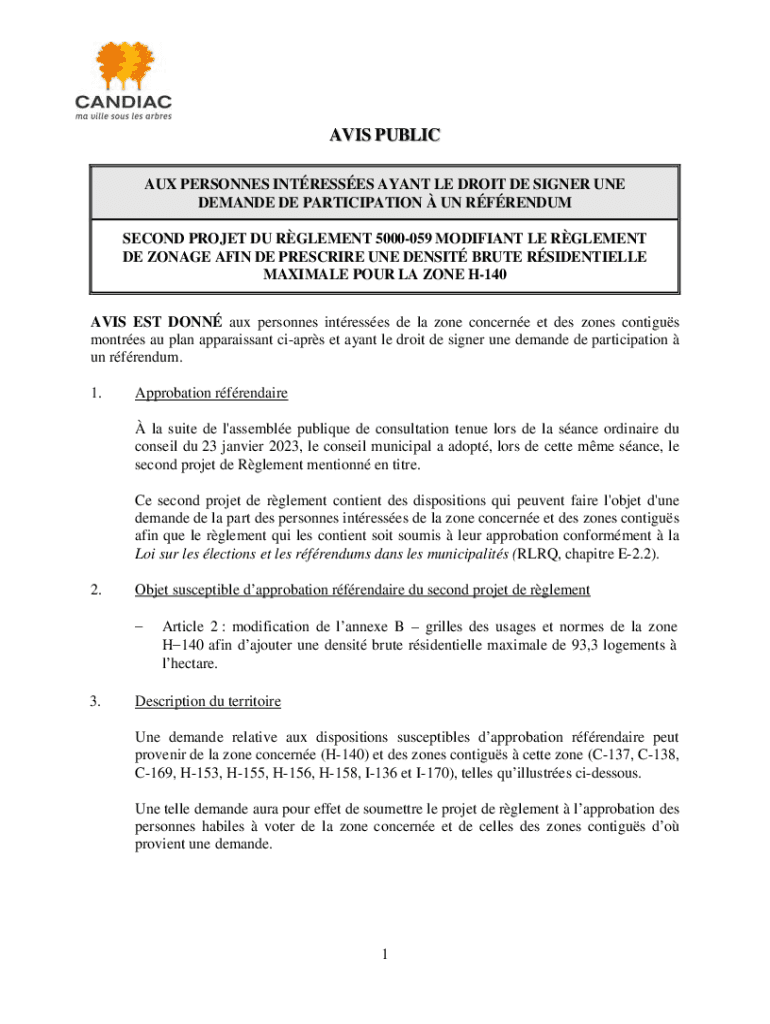 Remplissable En Ligne AVIS PUBLIC - Aux personnes intresses ayant le ...