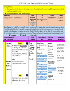 Fillable Online Theme 1 Week 1 LITERACY Math Fax Email Print - pdfFiller