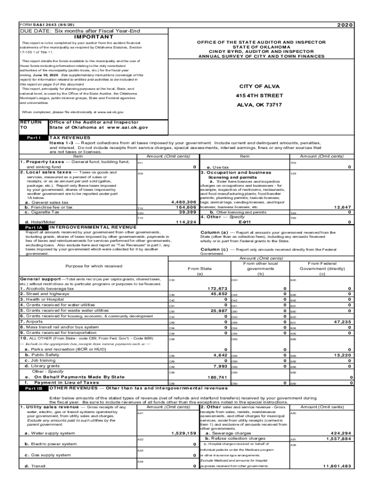 Fillable Online FORM SA&I 2643 (9/6/20) Fax Email Print - pdfFiller