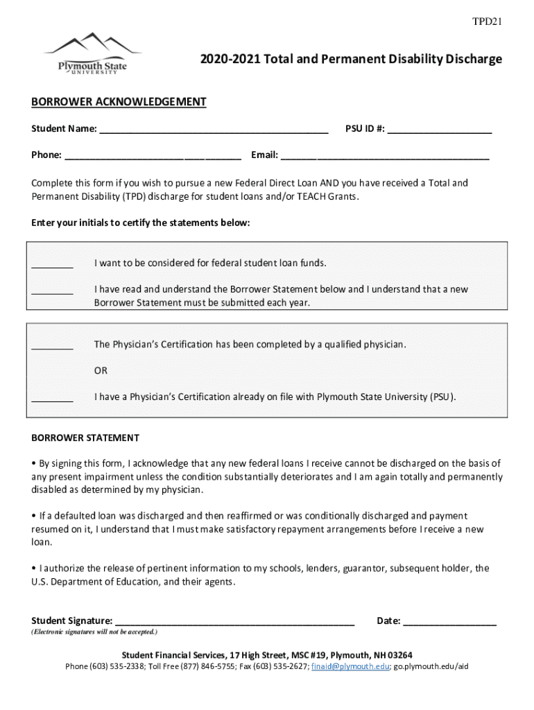 Fillable Online BORROWER ACKNOWLEDGEMENT Fax Email Print - pdfFiller