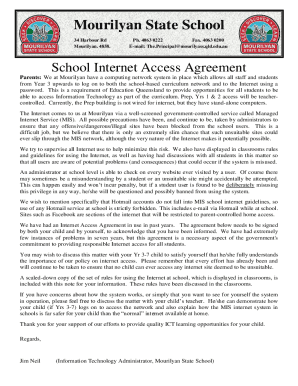 Fillable Online School Internet Access Agreement Fax Email Print - pdfFiller
