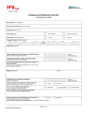 Fillable Online SURAT KETERANGAN DOKTER/ATTENDING PHYSICIAN ... Fax ...