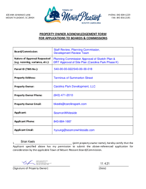 Fillable Online MPW Property Owner Acknowledgement Form.pdf Fax Email ...
