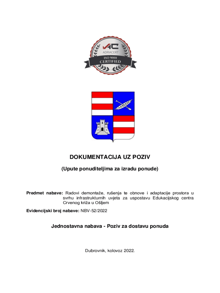 Fillable Online Pravilnik o dokumentaciji o nabavi te ponudi u ...