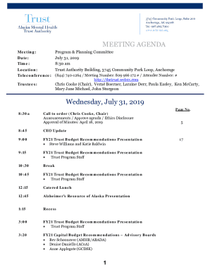 Fillable Online How to Create an Agenda for the Best Teleconference ...