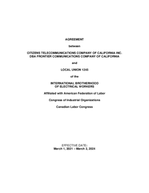 Fillable Online agreement - IBEW Local 1245 Fax Email Print - pdfFiller