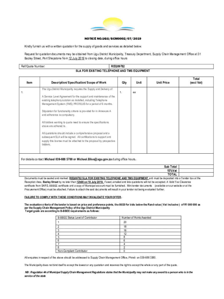 Fillable Online ugu gov REPUBLIC OF SOUTH AFRICA Vol. 648 Pretoria, 7 ...