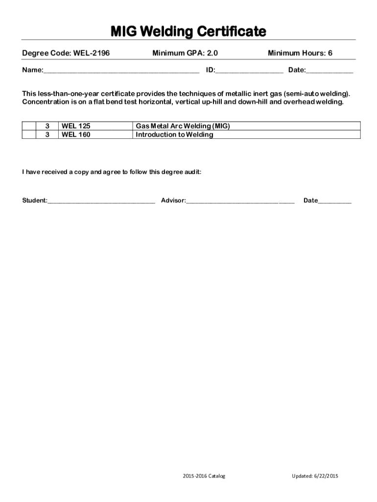 Fillable Online Degree Code: WEL-2196 Fax Email Print - pdfFiller