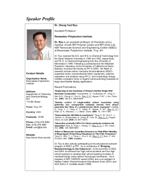 Fillable Online Email: The Passing of Professor Chang Y. Ryu - Updated ...