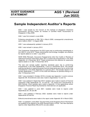 Fillable Online isca org Sample Independent Auditor's ReportsAGS 1 was ...