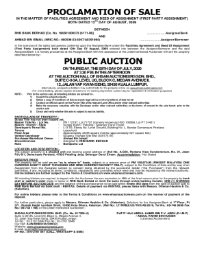 Fillable Online Loan Sale and Assignment Agreement Fax Email Print ...