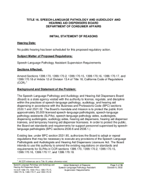 Fillable Online Initial Statement of Reasons SLPA Supervision ...