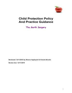 Fillable Online Child Protection Policy And Practice Guidance Fax Email ...