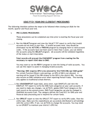 Fillable Online USAS FY21 Year End Closeout Procedures Fax Email Print ...