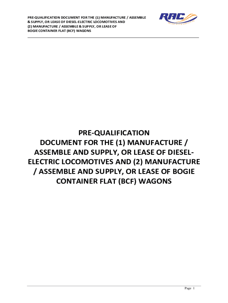 Fillable Online Prequalification Process Construction - Business Fax Email Print - pdfFiller