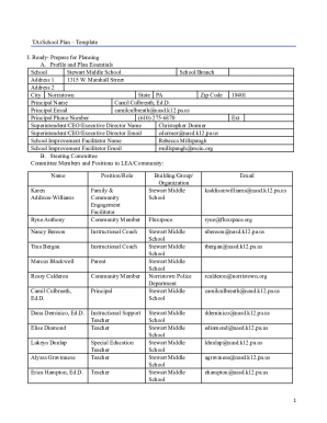 Fillable Online School PlanTemplate I. Ready Fax Email Print - pdfFiller