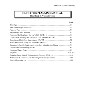 Fillable Online RFP Appendix B Template - Proposal Requirements Fax ...