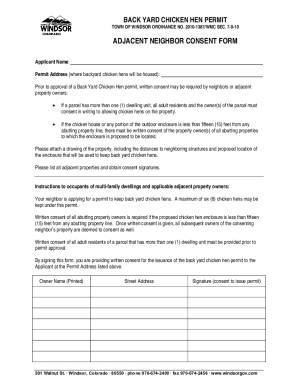 Fillable Online Keeping of Chickens Permit Application Form - Revize ...