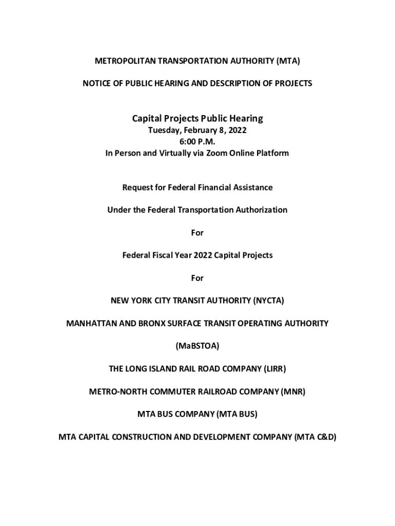 Fillable Online Accessibility of the Metropolitan Transportation ...