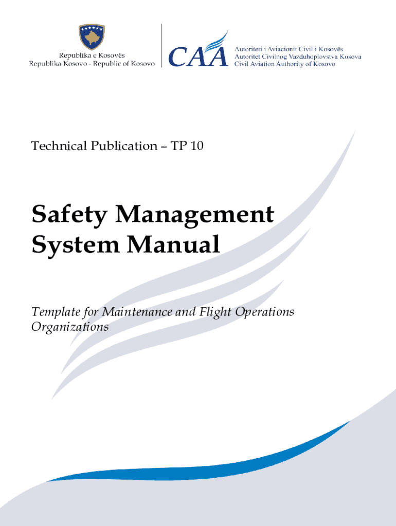 Fillable Online Safety Management System Manual Template Version 3 For ... Fax Email Print ...