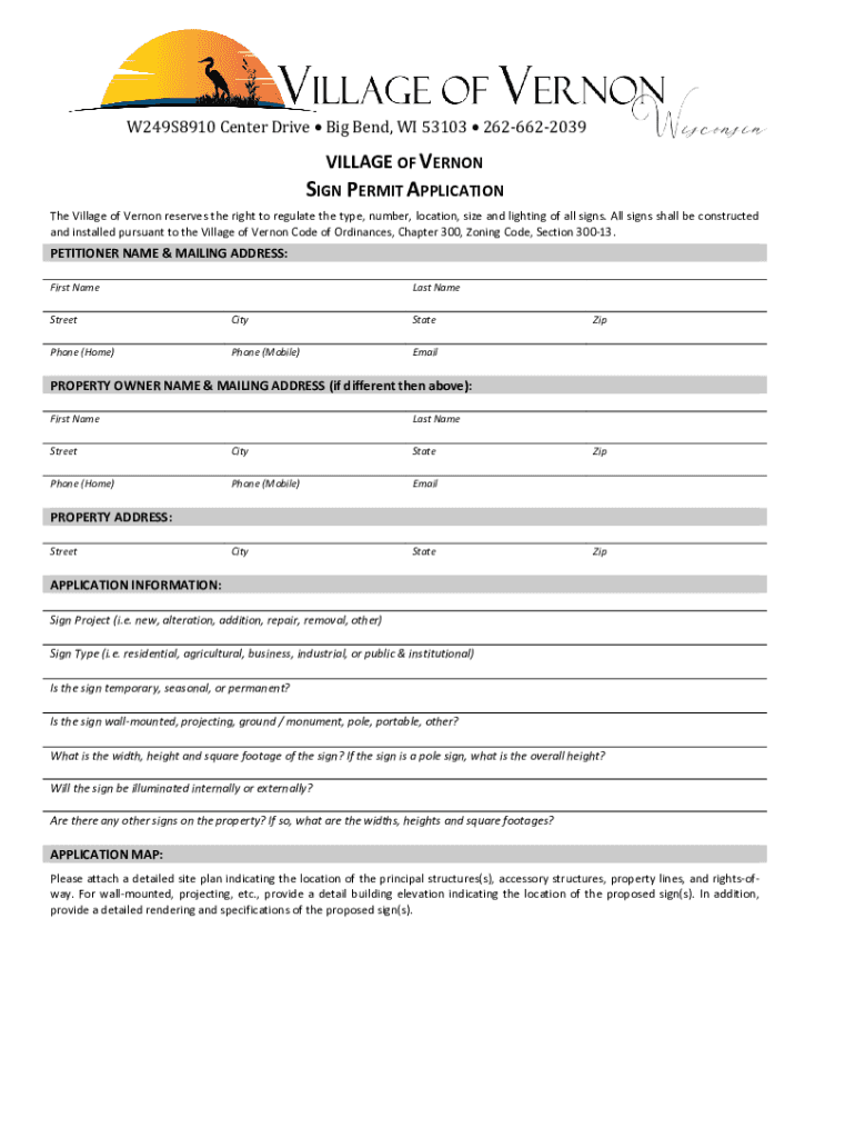 Fillable Online Village of Vernon, WI Vehicles and Traffic - eCode360 ...