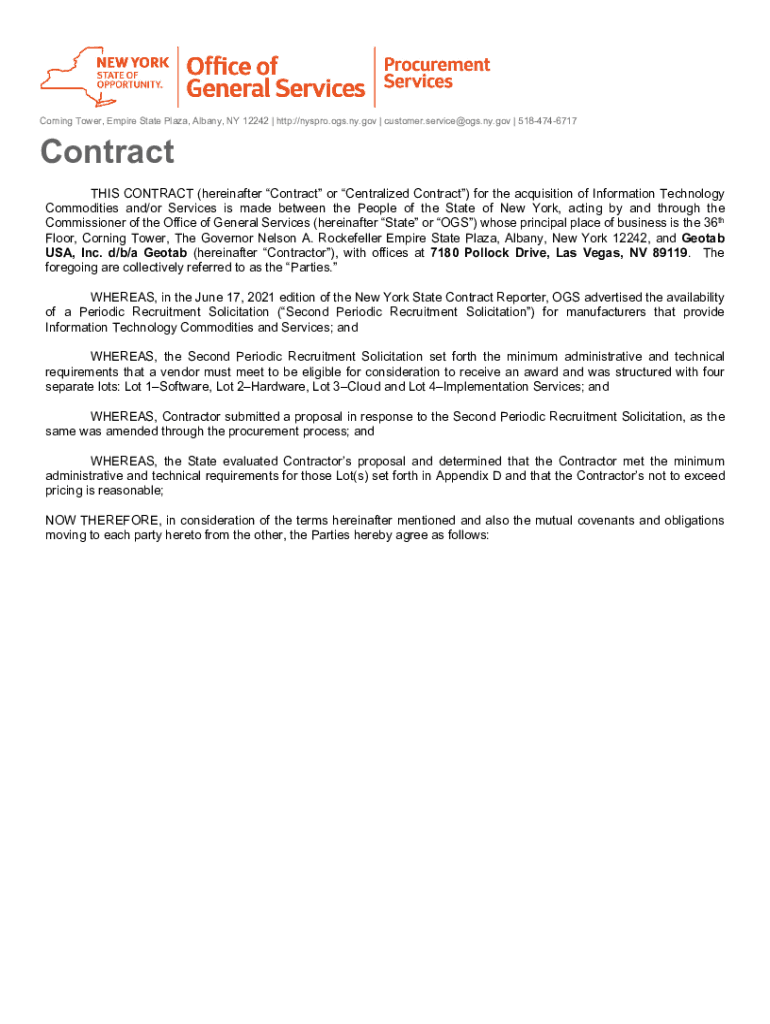 Fillable Online Commodity IFB Template - Office of General Services ...