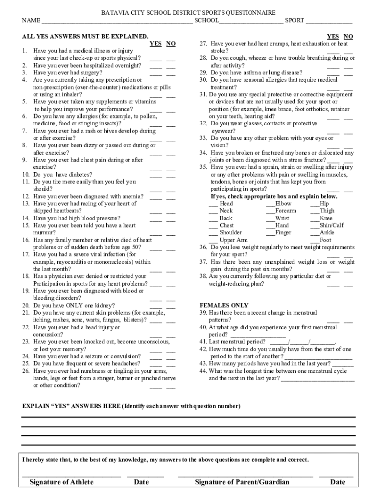 Fillable Online Health form.doc Fax Email Print - pdfFiller