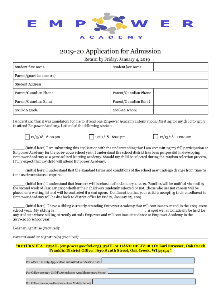 Fillable Online Application for Admission of Non-Resident Student Fax ...