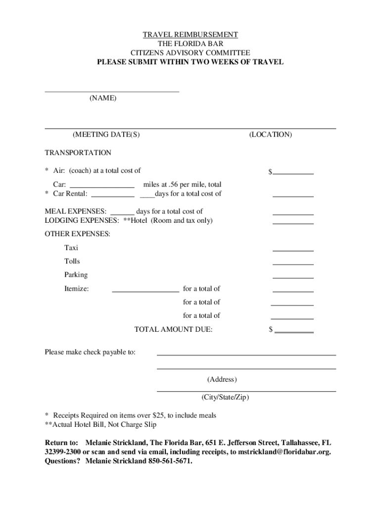 Fillable Online CAC-Travel-Reimbursement-Form.pdf - The Florida Bar Fax ...