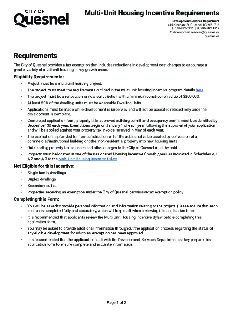 Fillable Online Expanded incentives package hopes to attract multi-unit ...