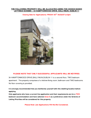 Fillable Online Choice Based Lettings and Housing Allocations Policy ...