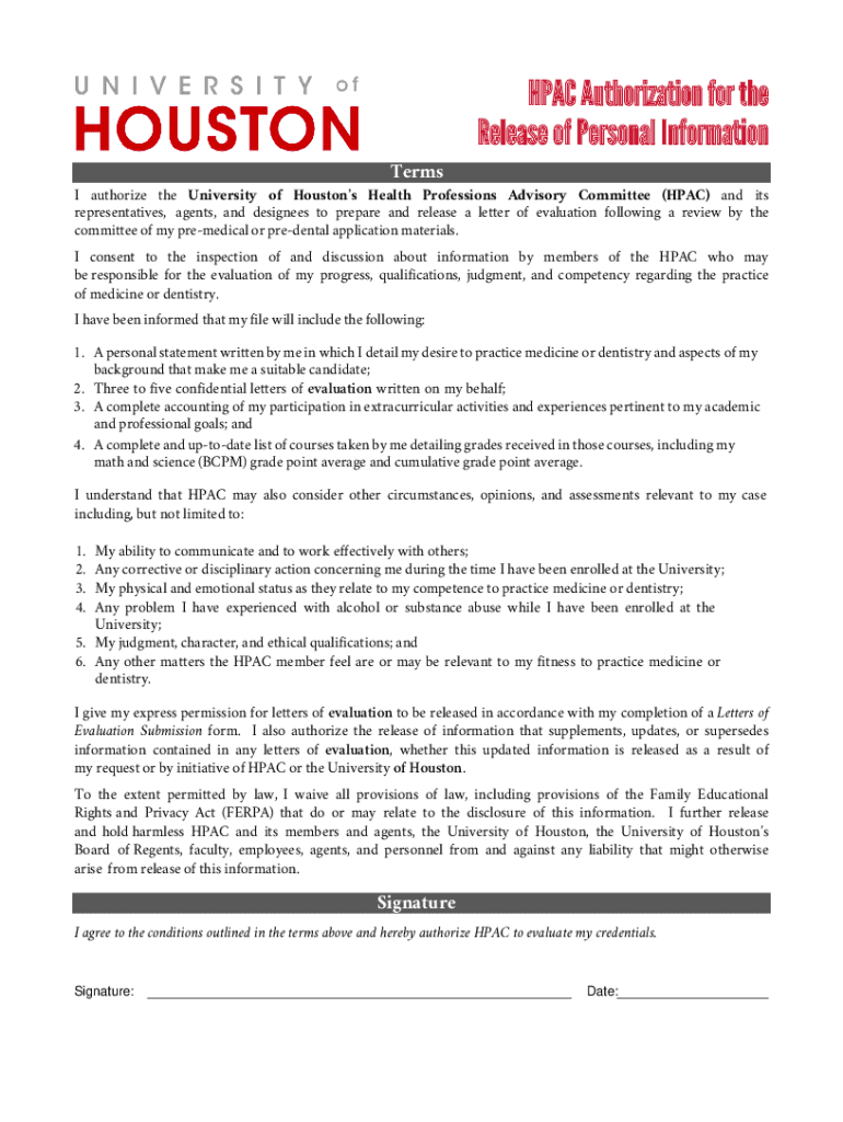 Fillable Online Authorization for the Release of Personal Information Fax Email Print - pdfFiller