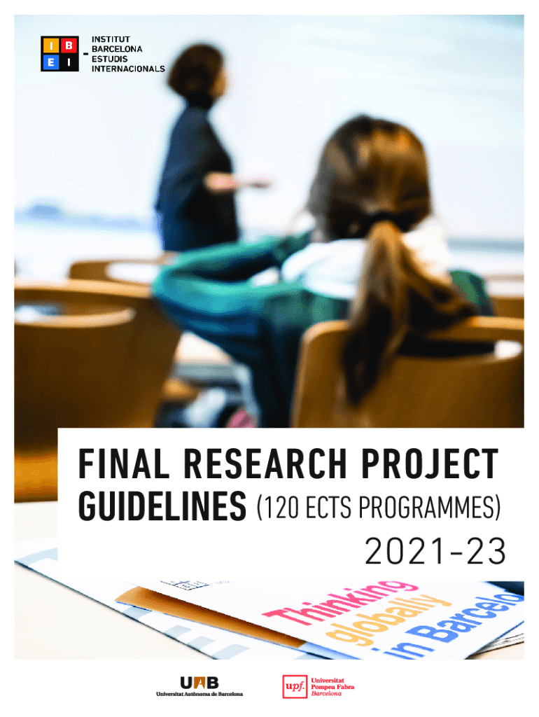 Fillable Online Final Research Project Guidelines (120 ECTS programmes) Fax Email Print - pdfFiller