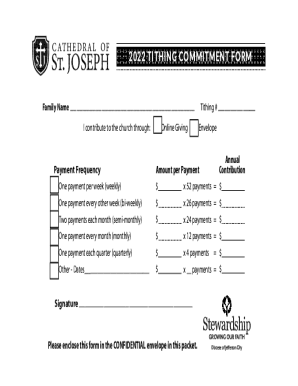 Fillable Online Commitment Form-StJoseph-FRONT Fax Email Print - pdfFiller