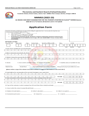Fillable Online NMMS Exam Application Form 202223 Fax Email Print ...