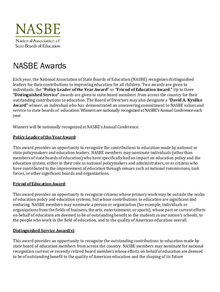 Fillable Online NASBE-Awards-Nomination-Forms.pdf Fax Email Print ...